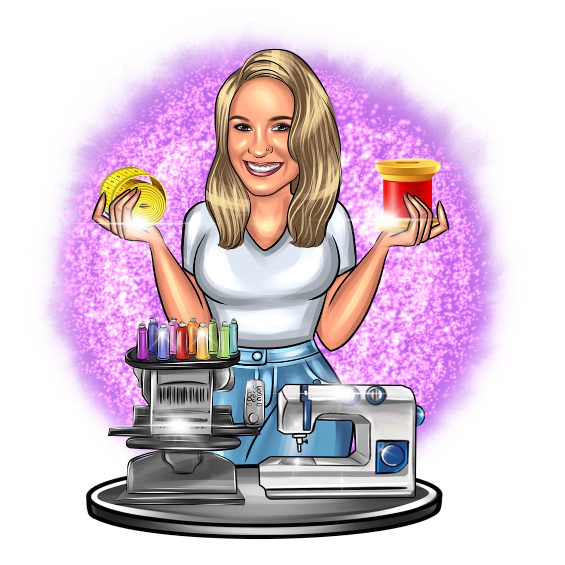 Logo de sublimation Portrait de dessin animé pour le logo de | Etsy