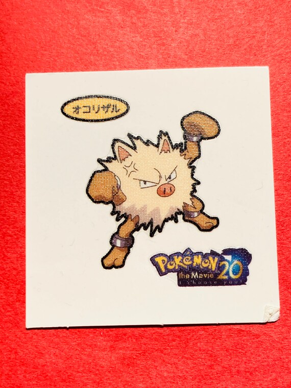 Primeape Pokemon Decochara Durable Mini Sticker Official | Etsy