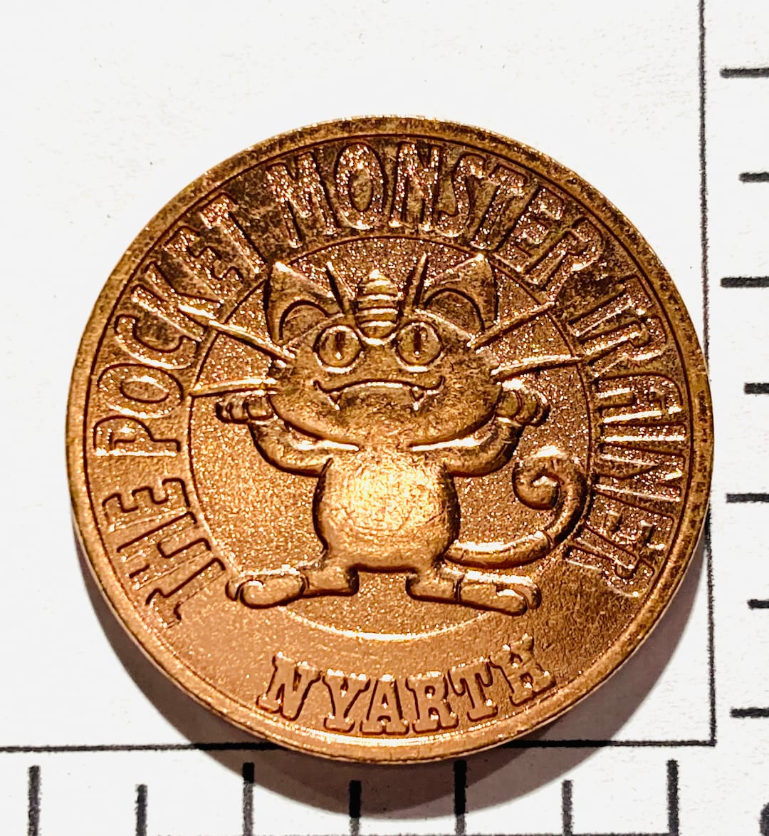Meowth Battle Coin Metal Medal Pocket Monster No. 052 Very Rare From ...