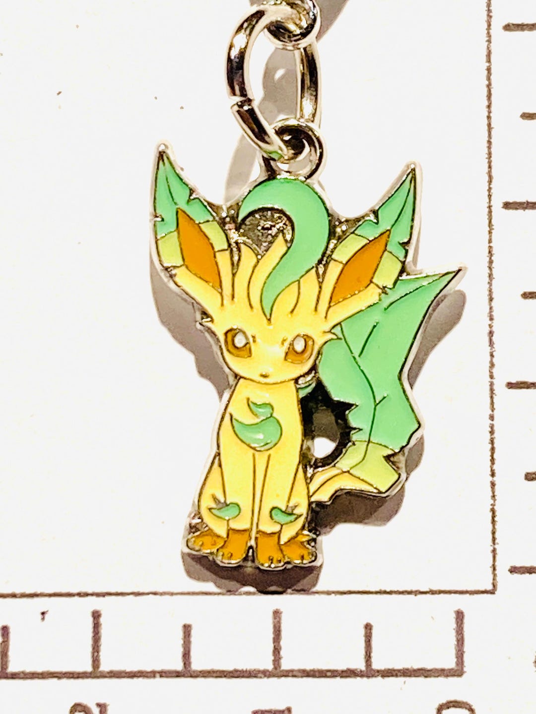 Leafeon Key Ring Metal Charm Pokemon Center Ltd. Pocket Monster Very ...