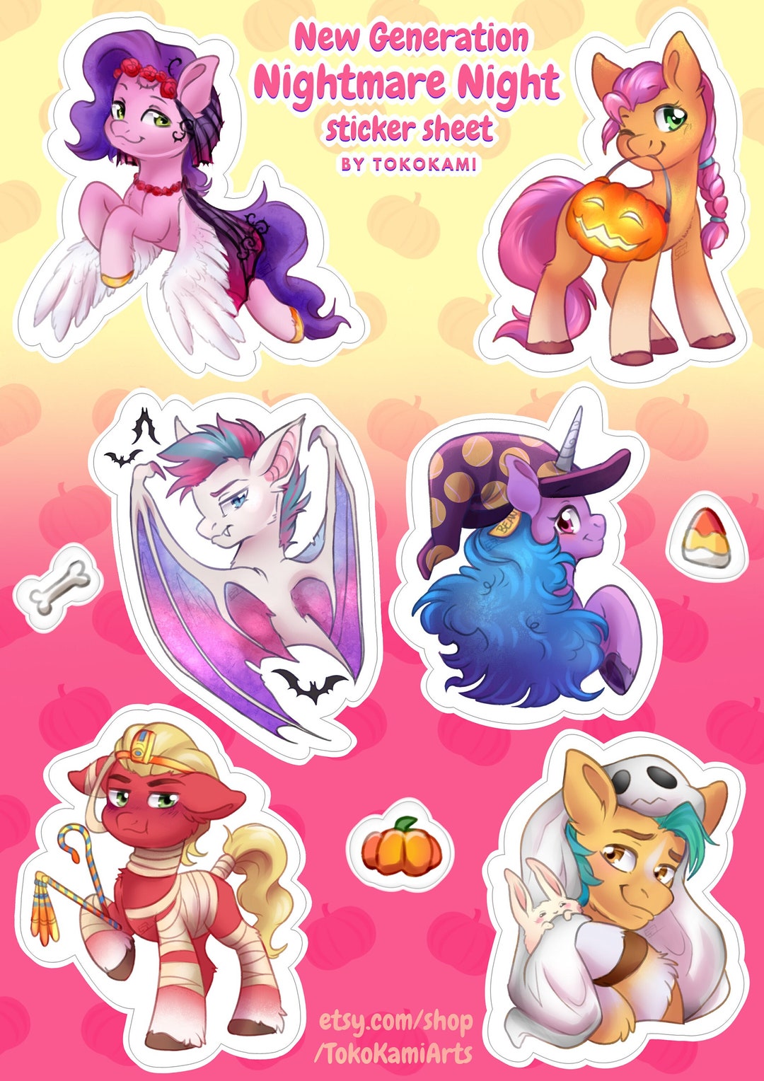 MLP Nightmare Night Izzy Sunny Zipp - Sticker Sheet - Etsy
