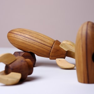 Handcrafted Wooden Rocket Toy, Spaceship | Mini Figurine Wood Toys ...