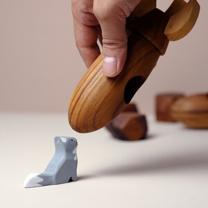 Handcrafted Wooden Rocket Toy, Spaceship | Mini Figurine Wood Toys ...