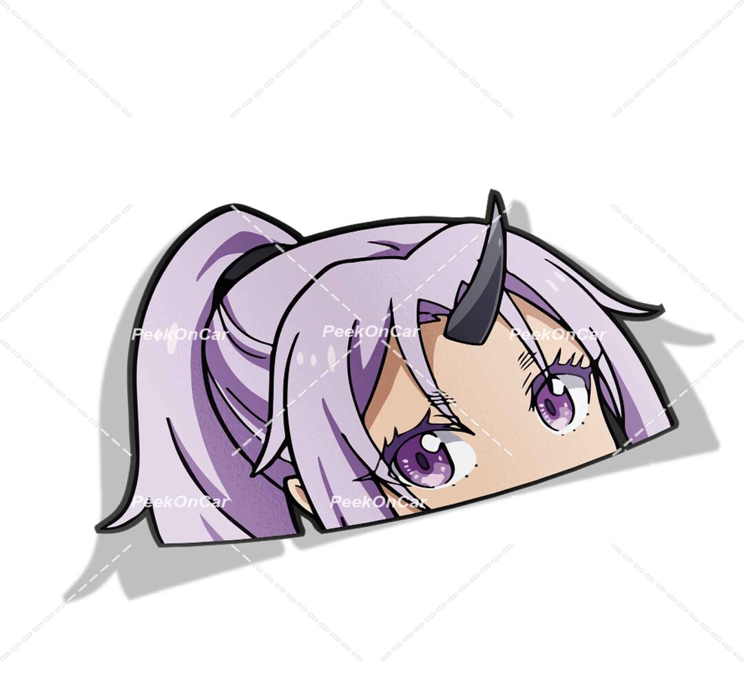 Purple Hair Anime Peeker Anime Stickers Laptop Stickers - Etsy