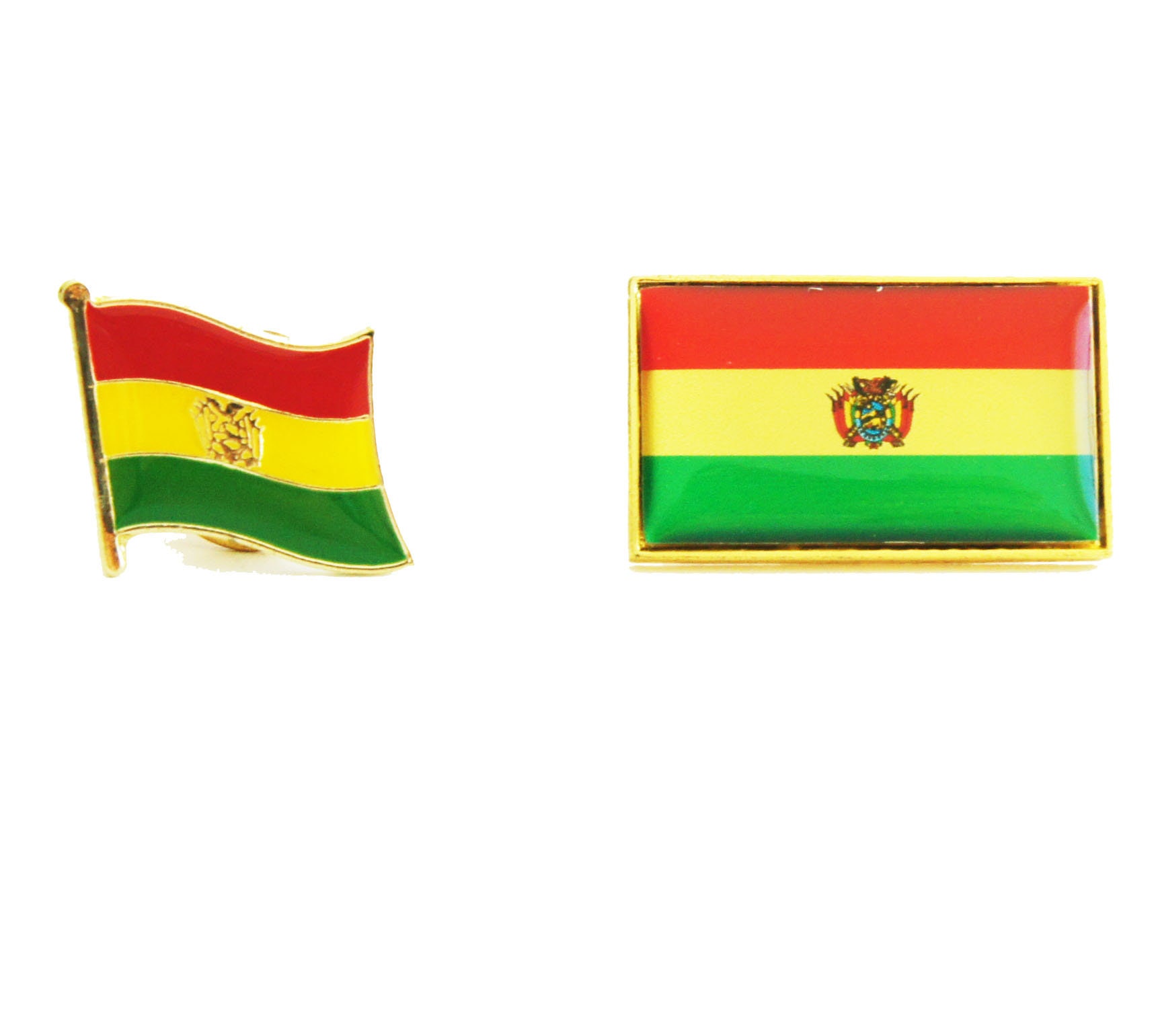 2pcs Bolivia National Flag Lapel Pin Badge Set Gift Box - Etsy