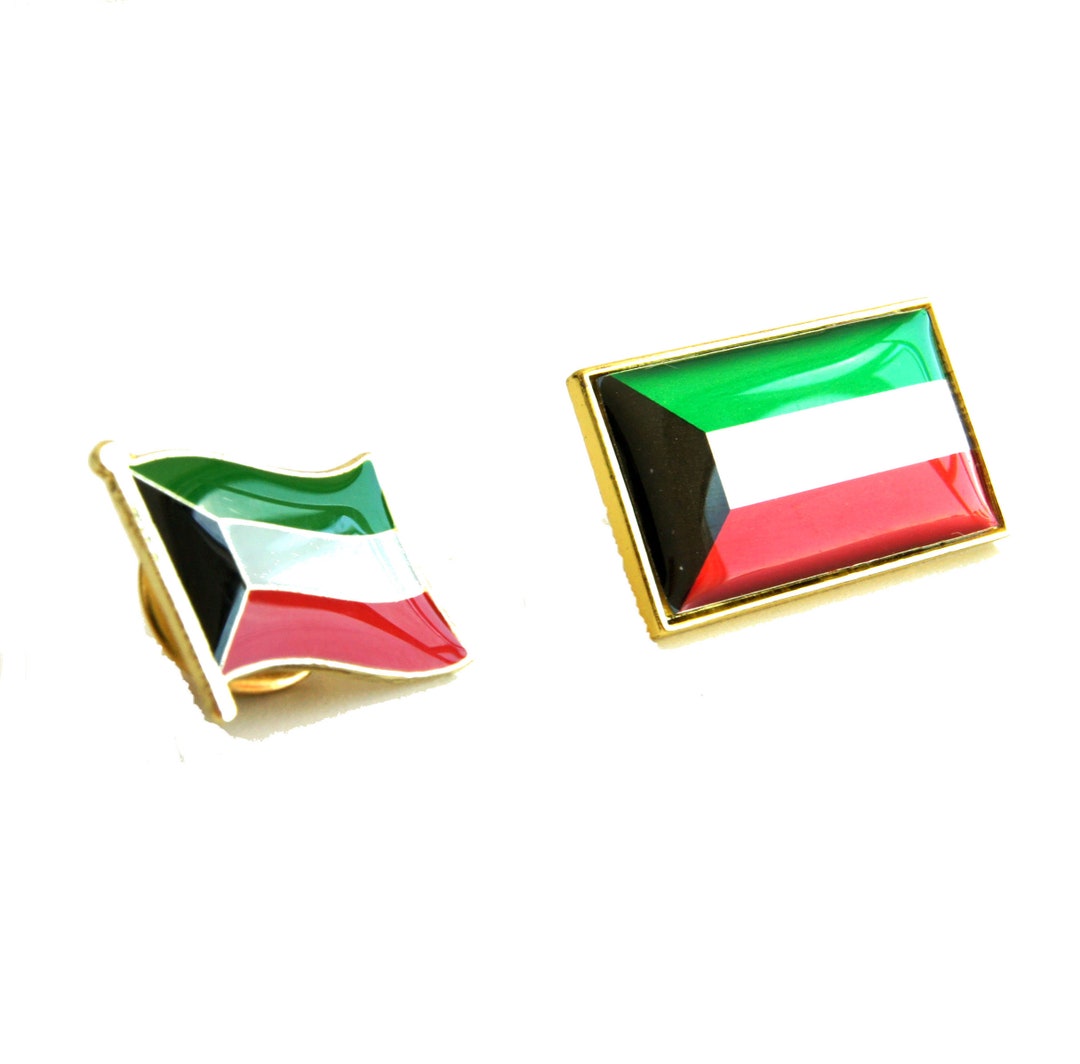 2pcs Kuwait National Flag Lapel Pin Badge Set Gift Box Packing - Etsy