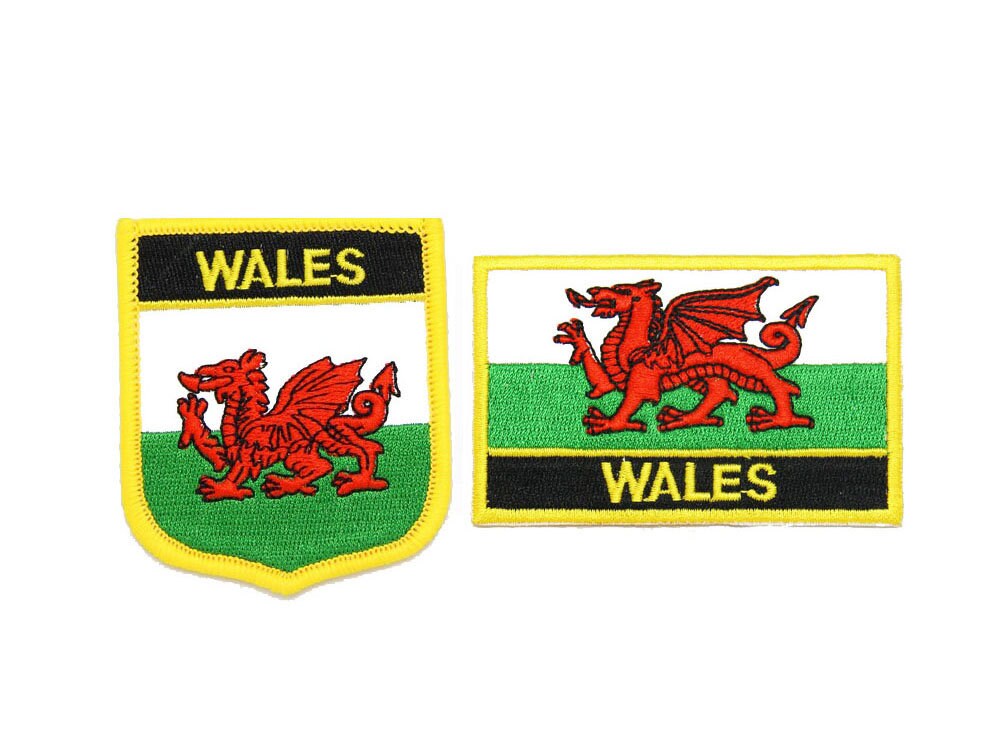 2pcs WALES National Flag Embroidered Iron on Badge Applique - Etsy UK