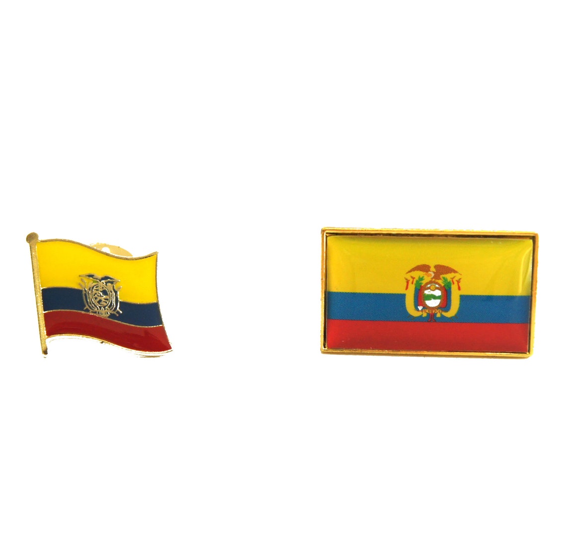 2pcs Ecuador National Flag Lapel Pin Badge Set Gift Box | Etsy