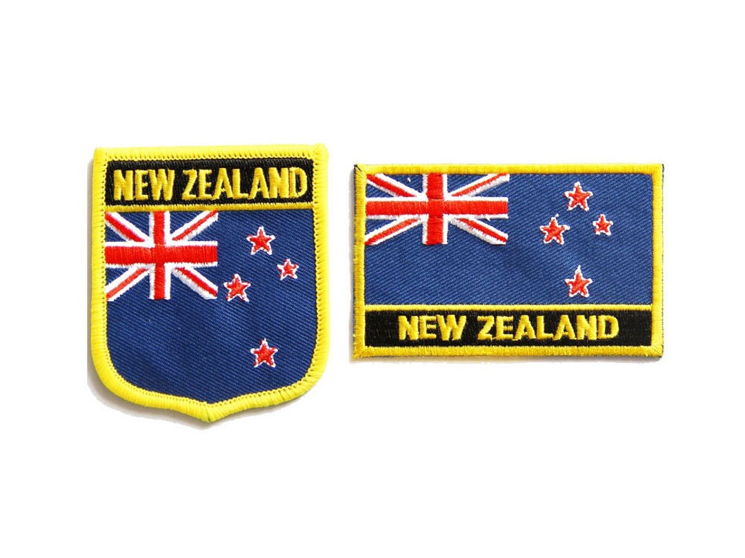 2pcs New Zealand National Flag Embroidered Iron on Badge Applique Patch ...