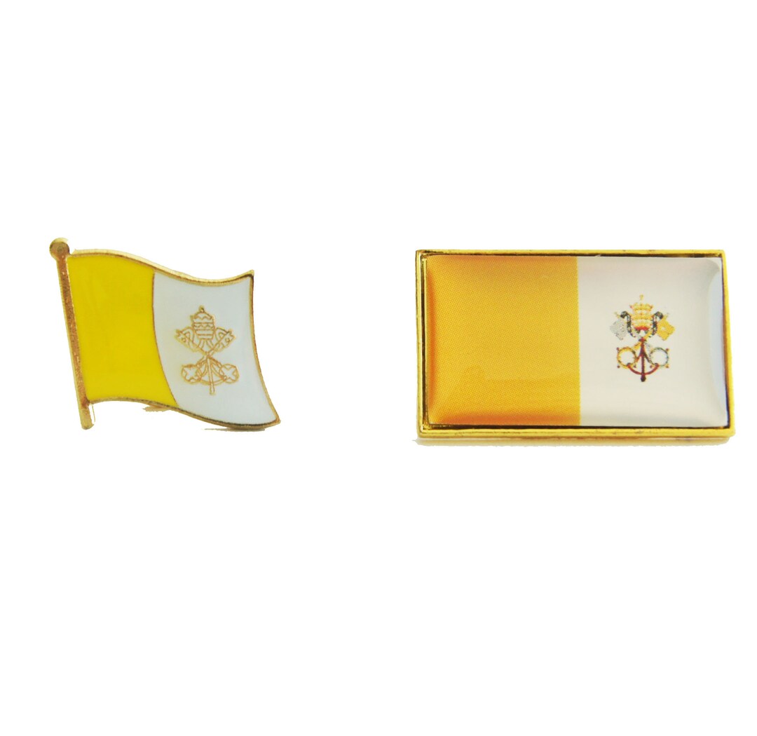 2pcs Vatican National Flag Lapel Pin Badge Set Gift Box Packing - Etsy