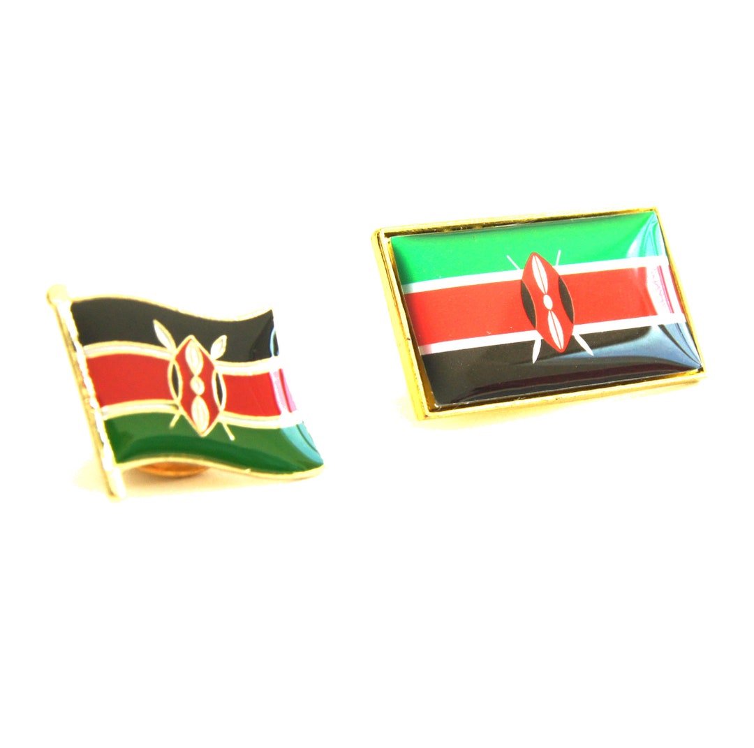 2pcs Kenya National Flag Lapel Pin Badge Set Gift Box Packing - Etsy