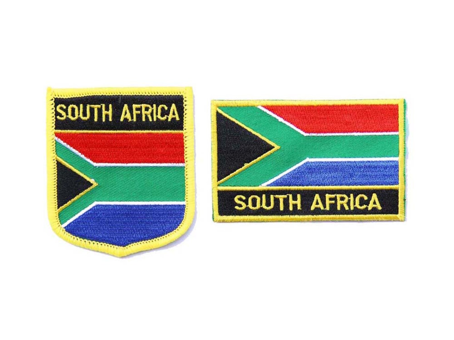2pcs South Africa National Flag Embroidered Iron on Badge Applique ...