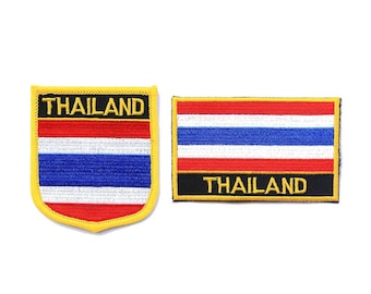 Embroidered Thailand Iron on Badge / Sew on Thai Country Flag - Etsy