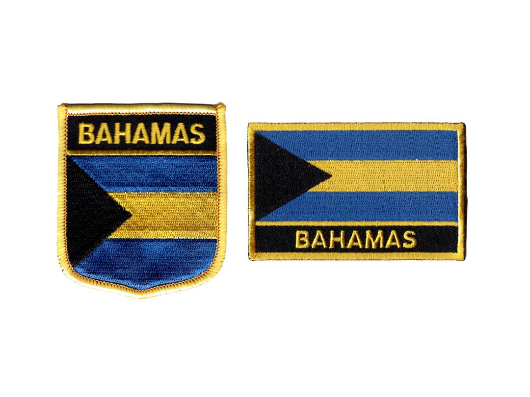 2pcs Bahamas National Flag Embroidered Iron on Badge Applique Patch ...