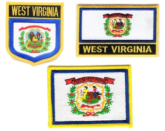 Tiny West Virginia State Patch Any Color Custom Made - Etsy