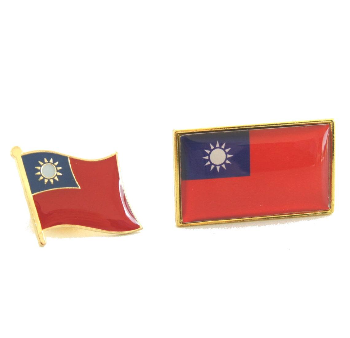 2pcs Taiwan National Flag Lapel Pin Badge Set Gift Box Packing - Etsy