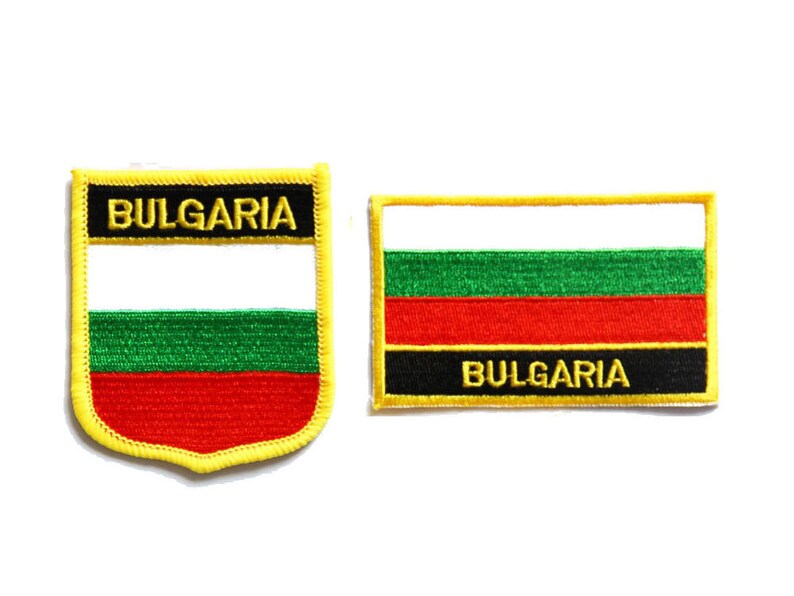 2pcs Bulgaria National Flag Embroidered Iron on Badge Applique Patch Rectangle and Shield - Etsy