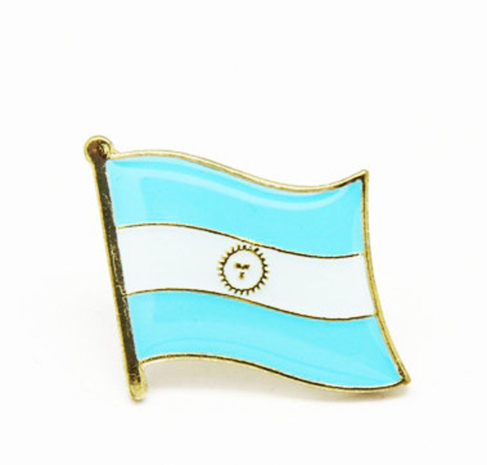 2pcs Argentina Bandera Nacional Lapel Pin Insignia Set Caja de Regalo ...