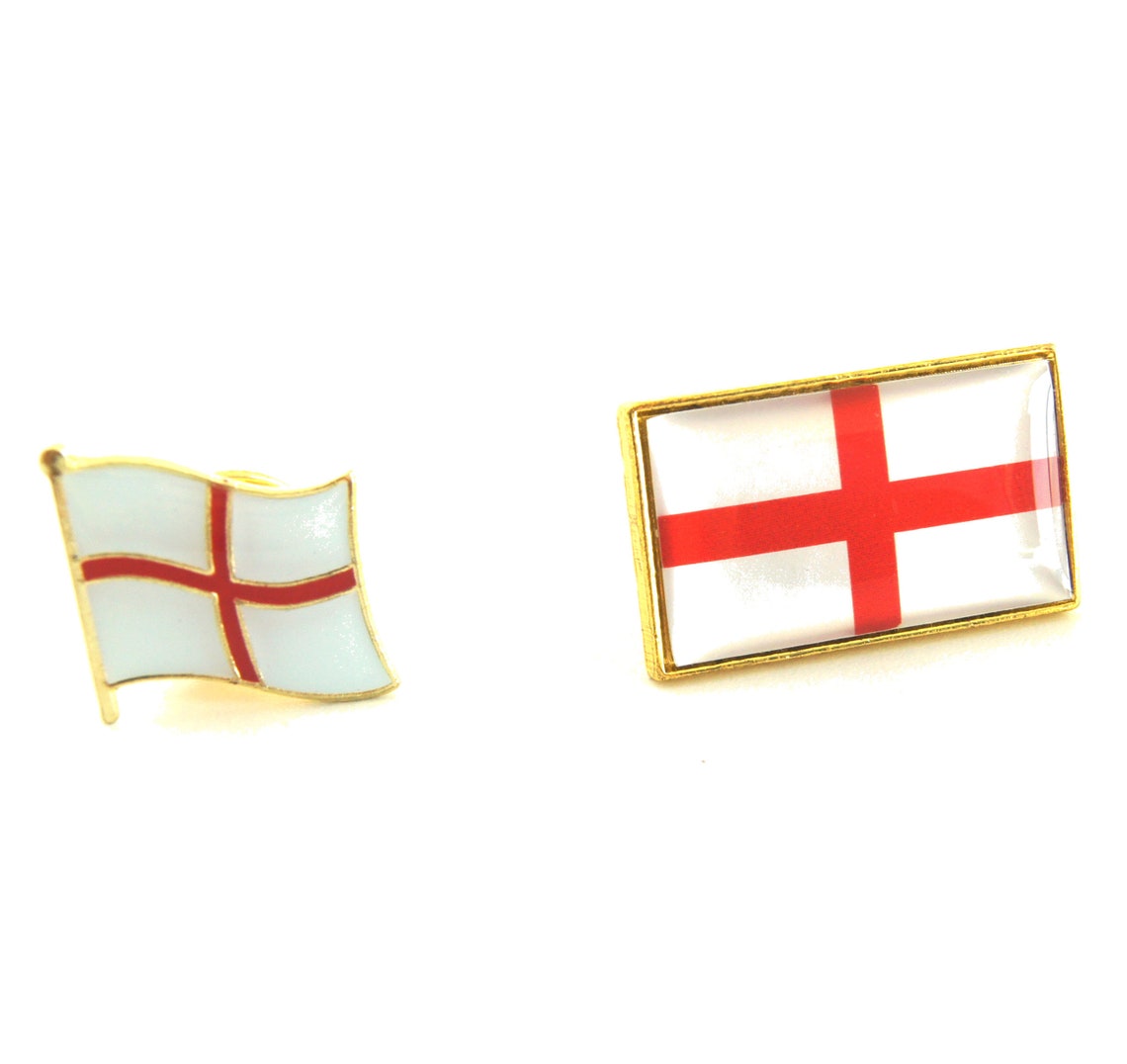 2pcs England Saint George's Cross Flag Lapel Pin Badge Set - Etsy