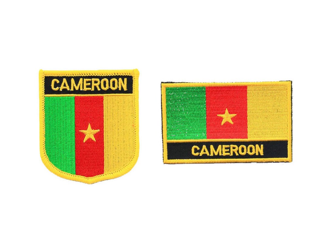 2pcs Cameroon National Flag Embroidered Iron on Badge Applique Patch Rectangle and Shield - Etsy
