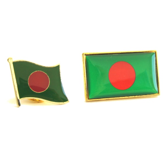 2pcs Bangladesh National Flag Lapel Pin Badge Set Gift Box | Etsy