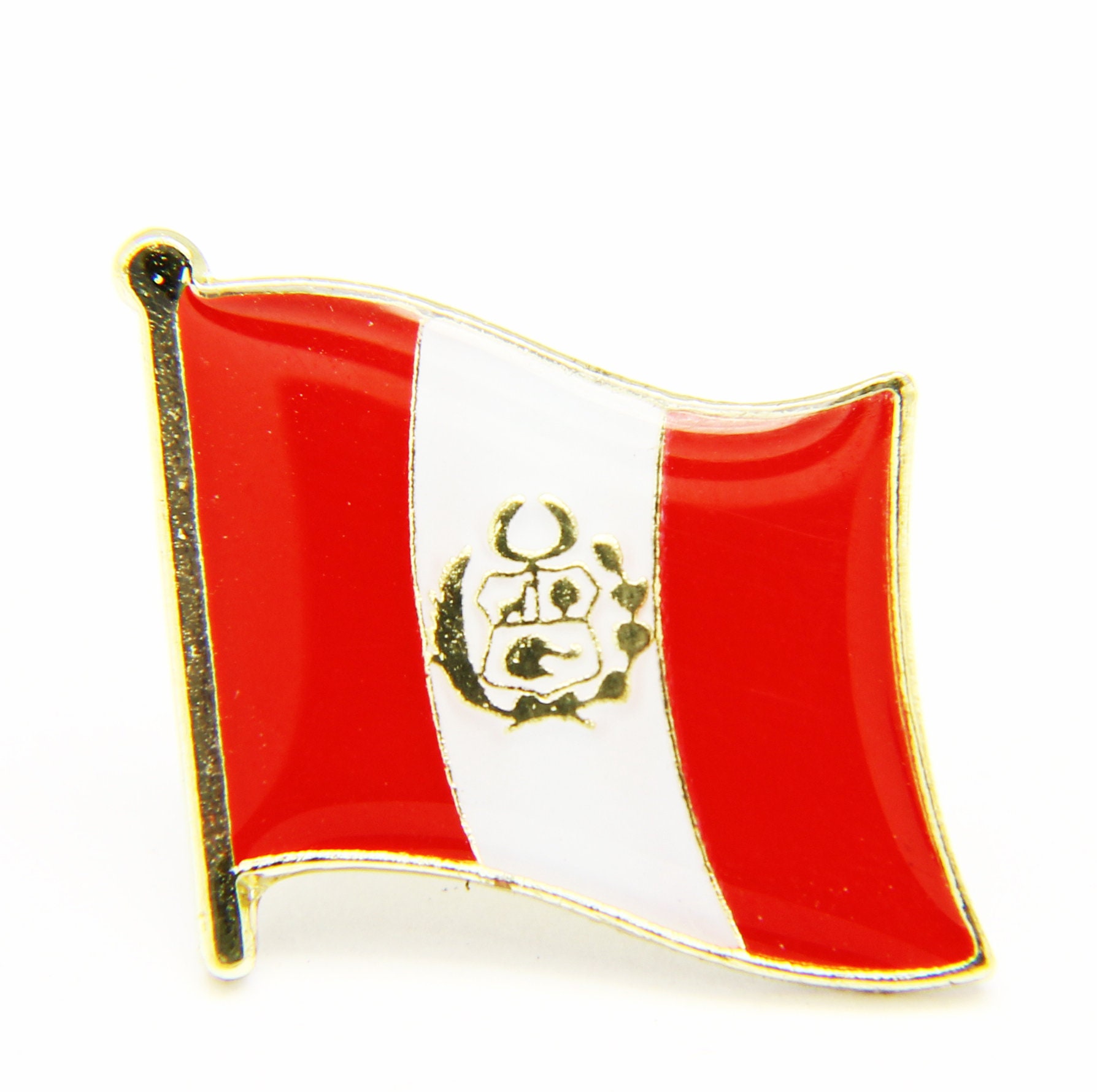 2pcs Peru National Flag Lapel Pin Badge Set Gift Box Packing - Etsy
