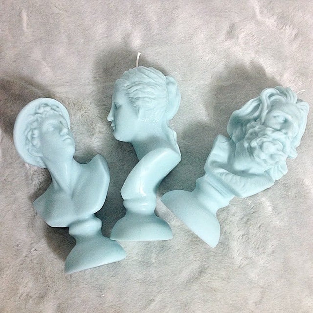 10 Style 3D Plaster Statues Candle Mold,portrait Aromatherapy Mold,man ...