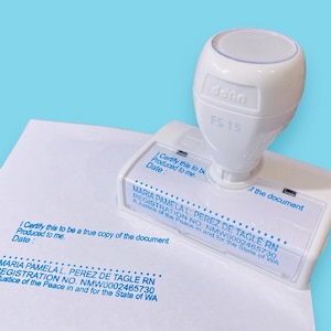 Customized Australia JP Certification Rubber Flash Stamp Justice of the ...