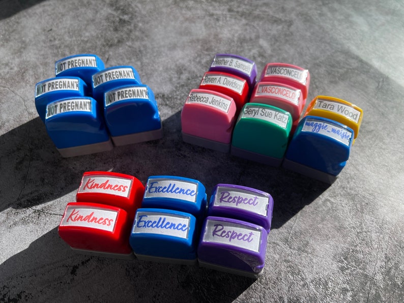 Custom Name Signature Rubber Flash Stamp Self-inking Personalized ...