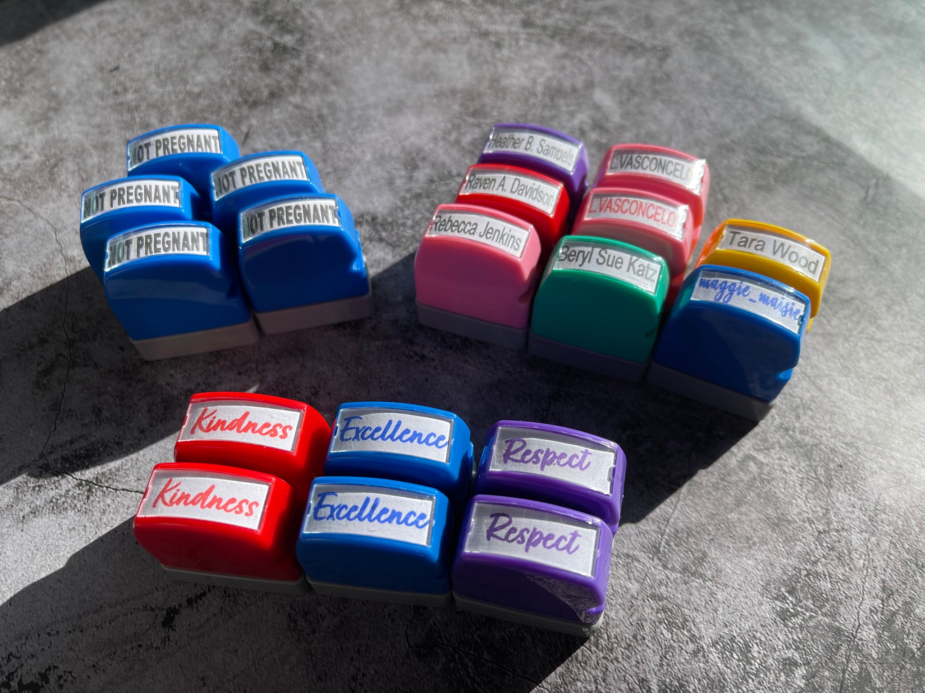 Custom Name Signature Rubber Flash Stamp Self-inking - Etsy