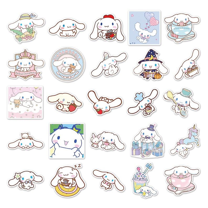 50 Uds Cinnamoroll pegatinas de fiesta calcomanía de dibujos - Etsy México
