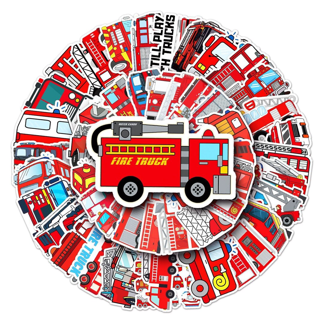 5OPCS Fire Truck Sticker Pack Firefighter Emergency Vehicle - Etsy