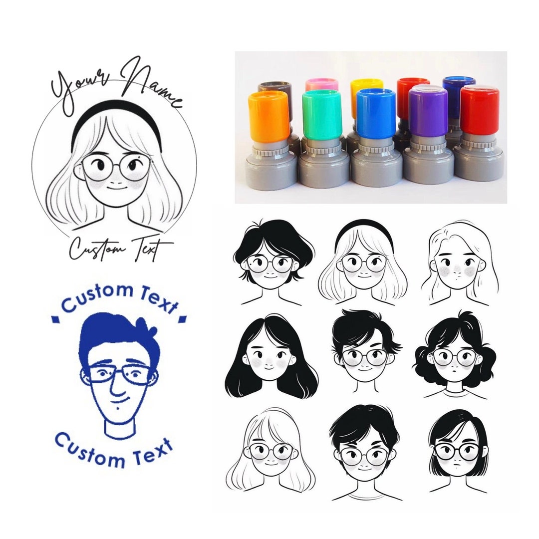 Custom Face Stamp,personalized Name Teacher Stamps,custom Teacher Gift ...