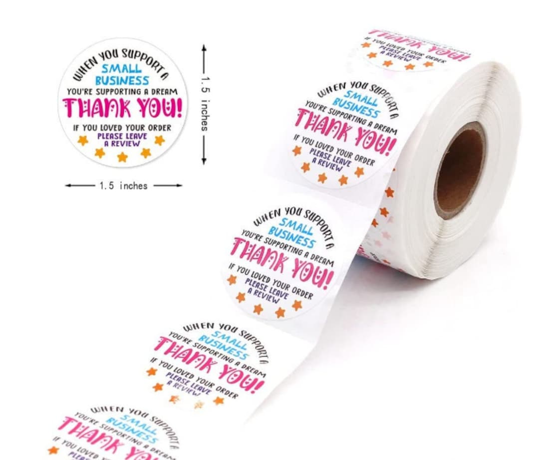 50pcs Stickers - Small Business Thank You for Supporting Business ...