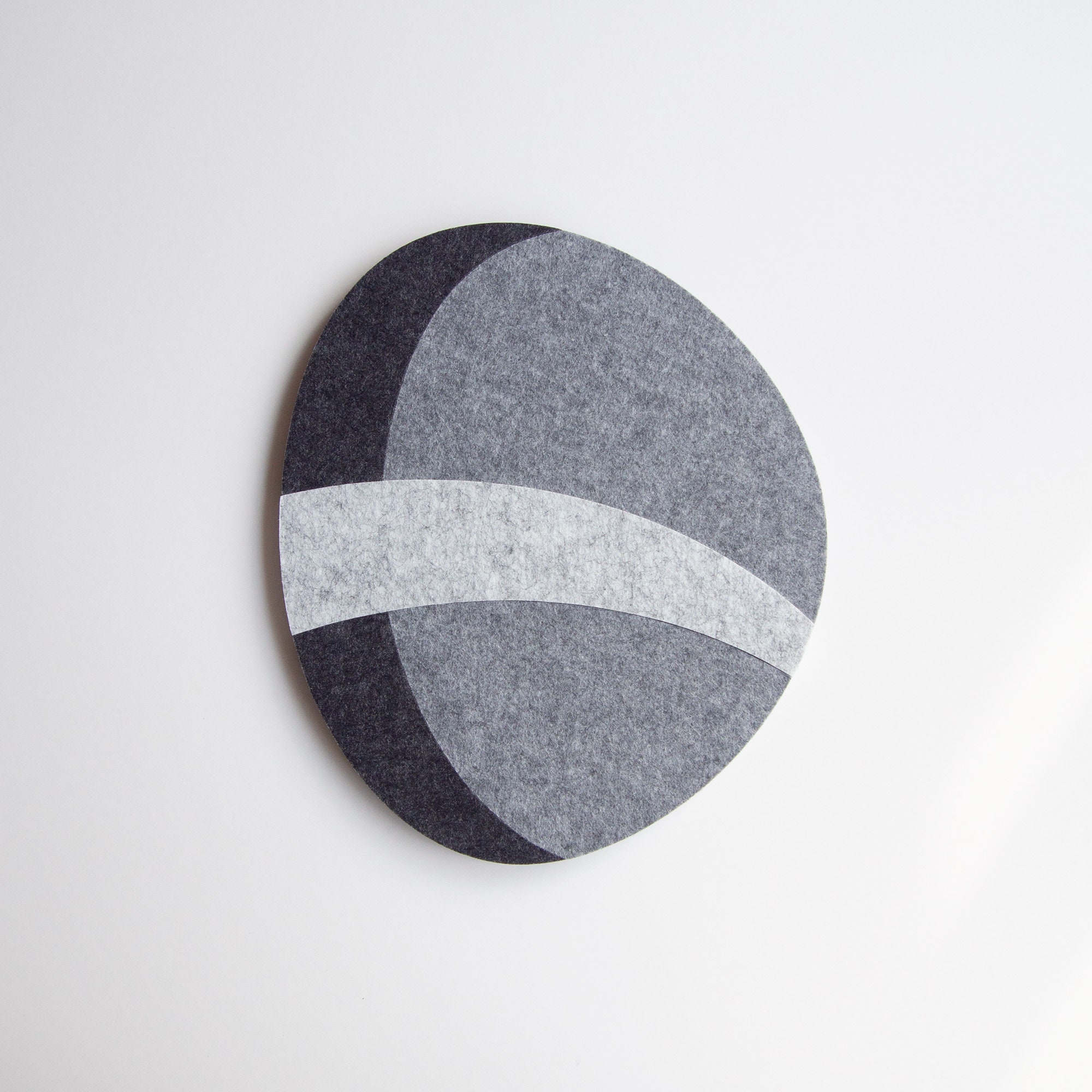 Set of 3 Grey Felt Pin Boards, Pebble Wall Decor, Office Organizer ...