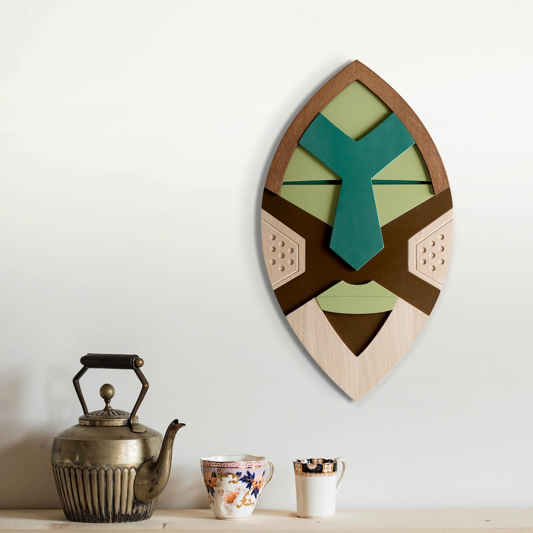 Inuk - Decorative Mask, Living Room Wall Decor, Wood Wall Hanging ...