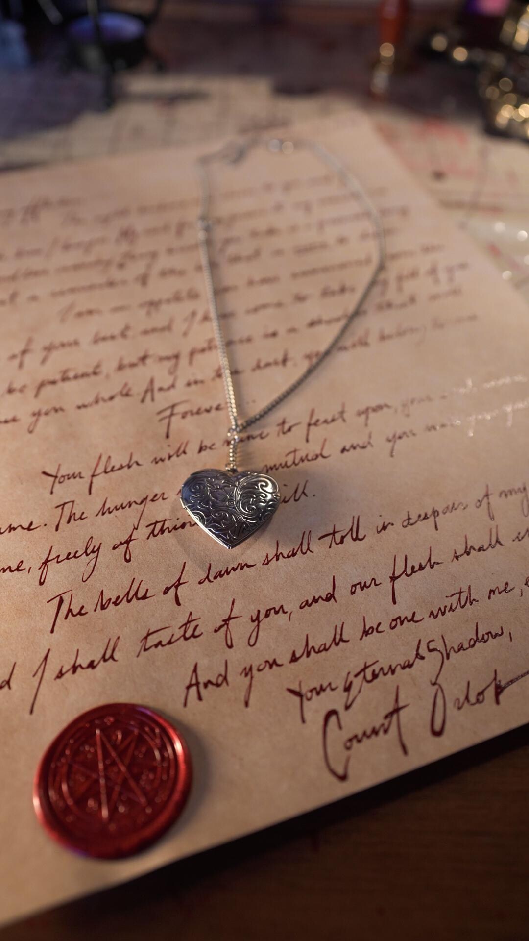Locket & Vampire Letter Combo - Etsy