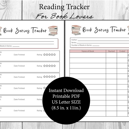 Reading Journal Printable Book Club Planner Printable - Etsy