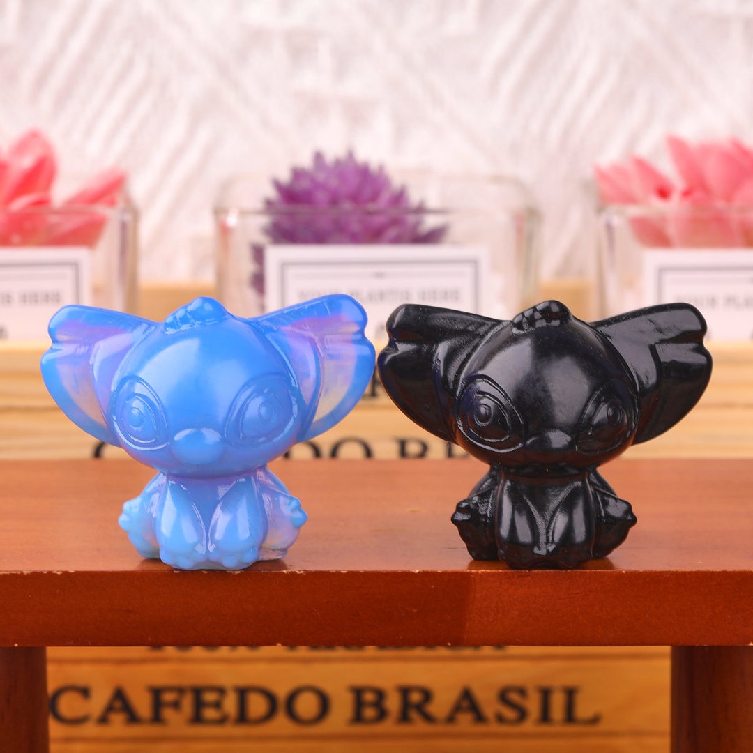 1.5" Natural Crystal Stitch Carving/gemstones Stitch Figurine/ Cartoon ...