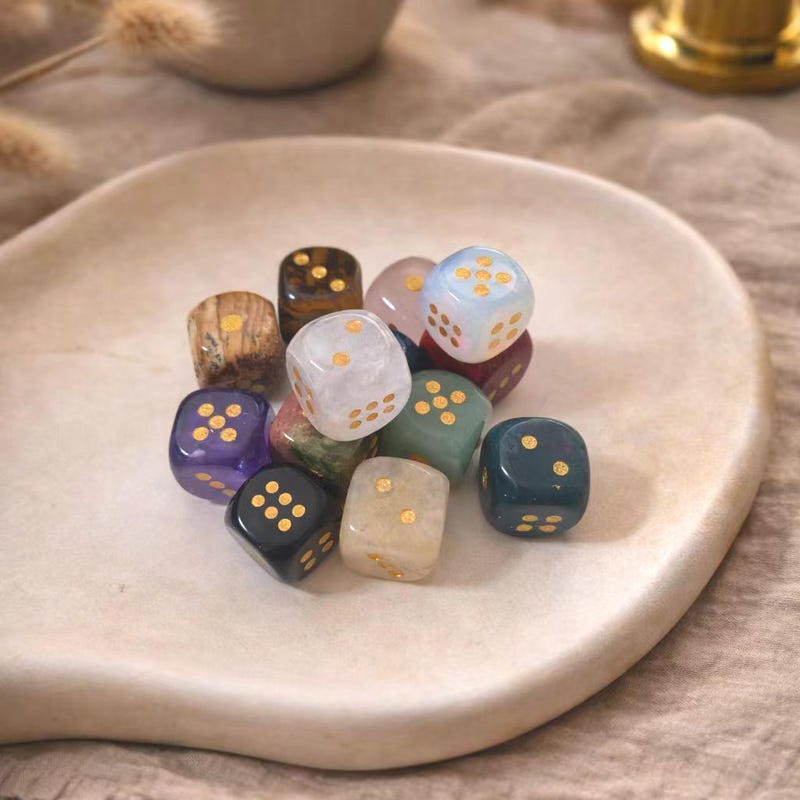 Natural Stone Rpg Dice - Etsy