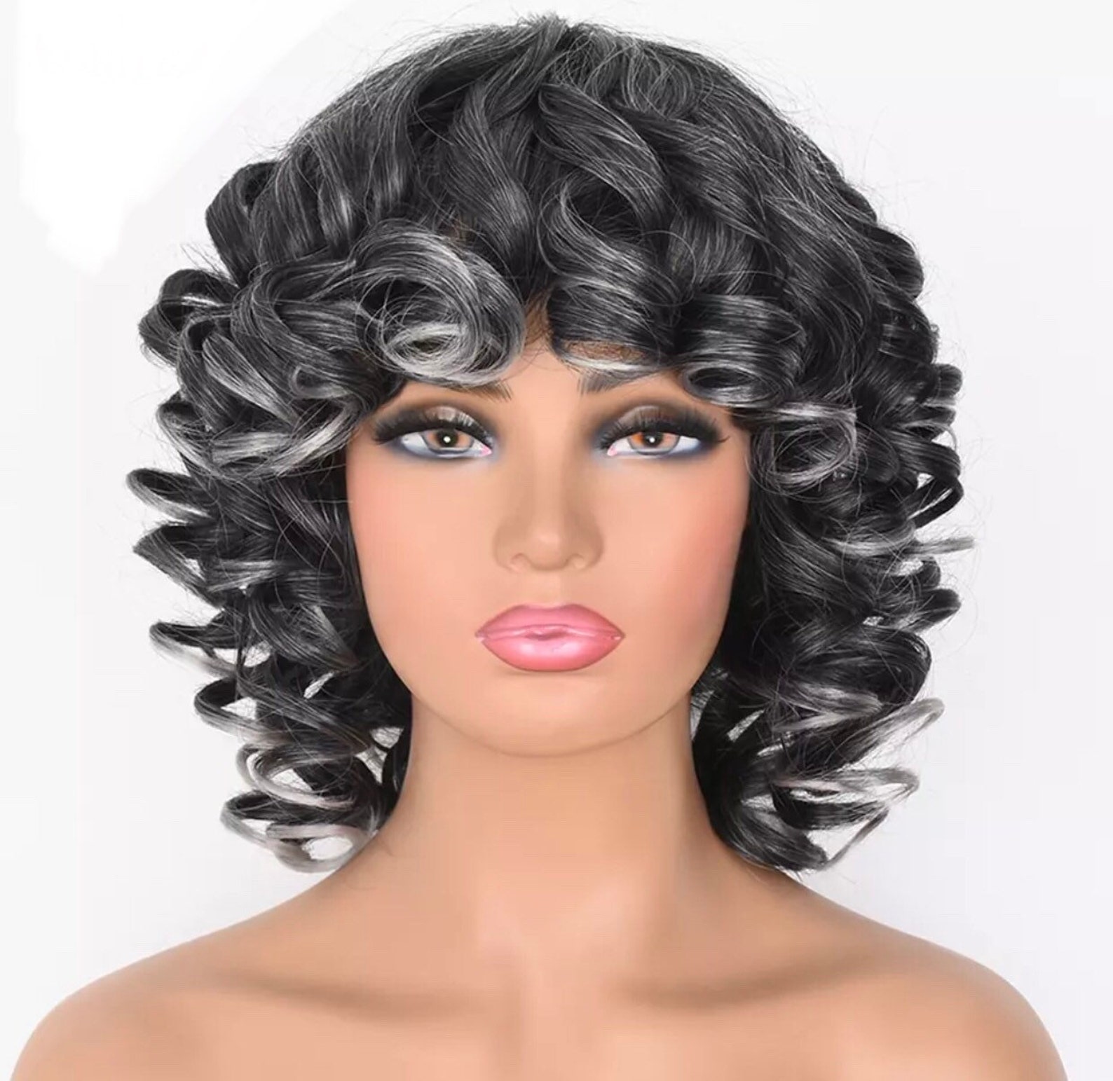Natural Looking Big Curly High Temperature Synthetic Fibre Wig - Etsy