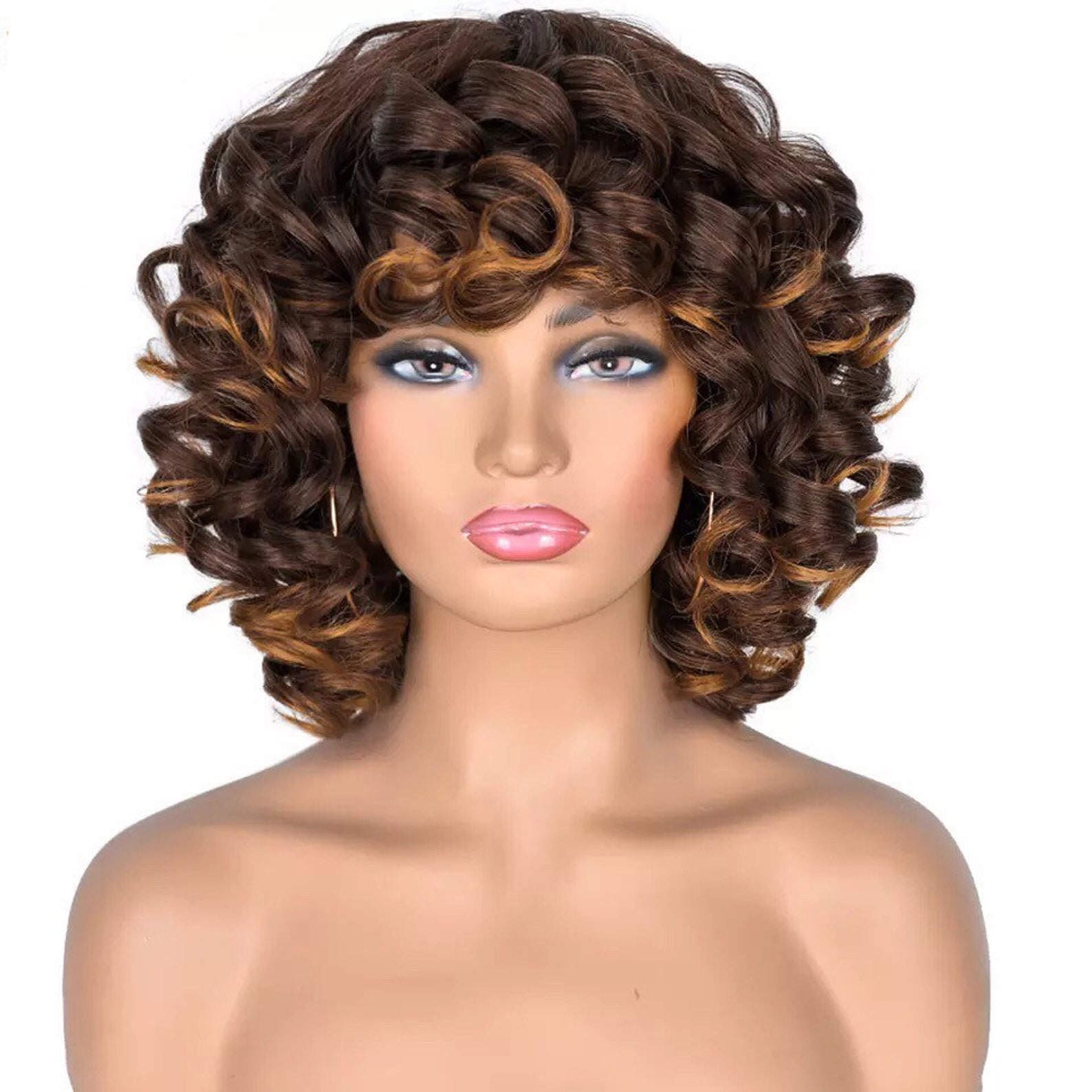 Natural Looking Big Curly High Temperature Synthetic Fibre Wig - Etsy