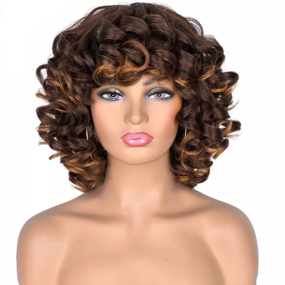 Natural Looking Big Curly High Temperature Synthetic Fibre Wig - Etsy