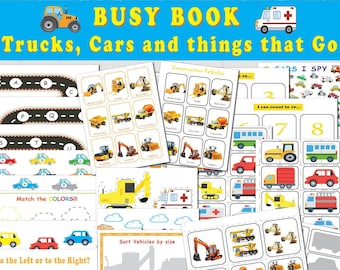 Alphabet Cars Park Busy Book Pages Printable Activity ABC Toddler ...