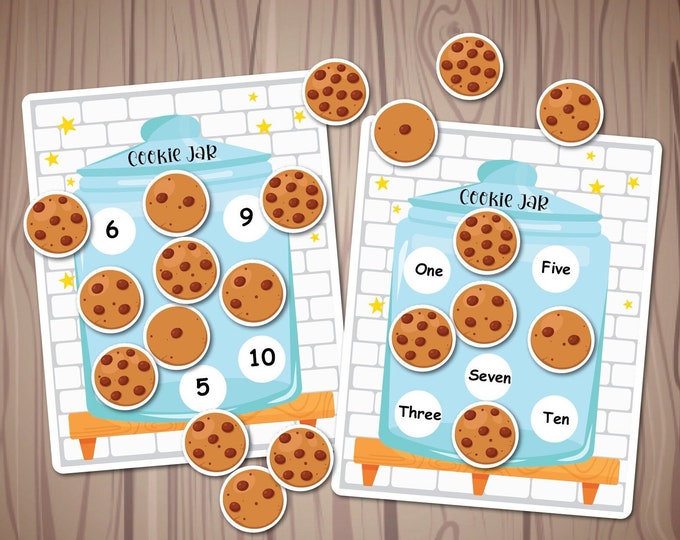 Toddler Busy Book Page Count and Match Preschool Worksheets Math ...
