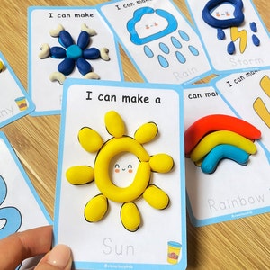 Weather Play Doh Mats, Printable Play Dough, Montessori Play Doh ...