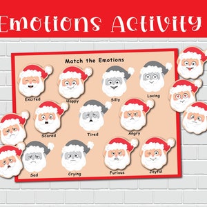 Christmas Feelings and Emotions Printable Activity. Toddler Busy Book ...