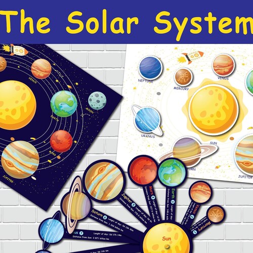 Solar System Printable Activity Outer Space Study Preschool - Etsy