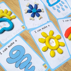 Weather Play Doh Mats, Printable Play Dough, Montessori Play Doh ...