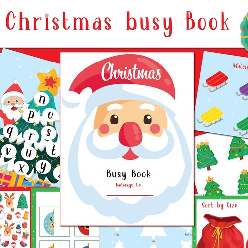 Christmas Toddler Busy Book Printable Learning Binder - Etsy